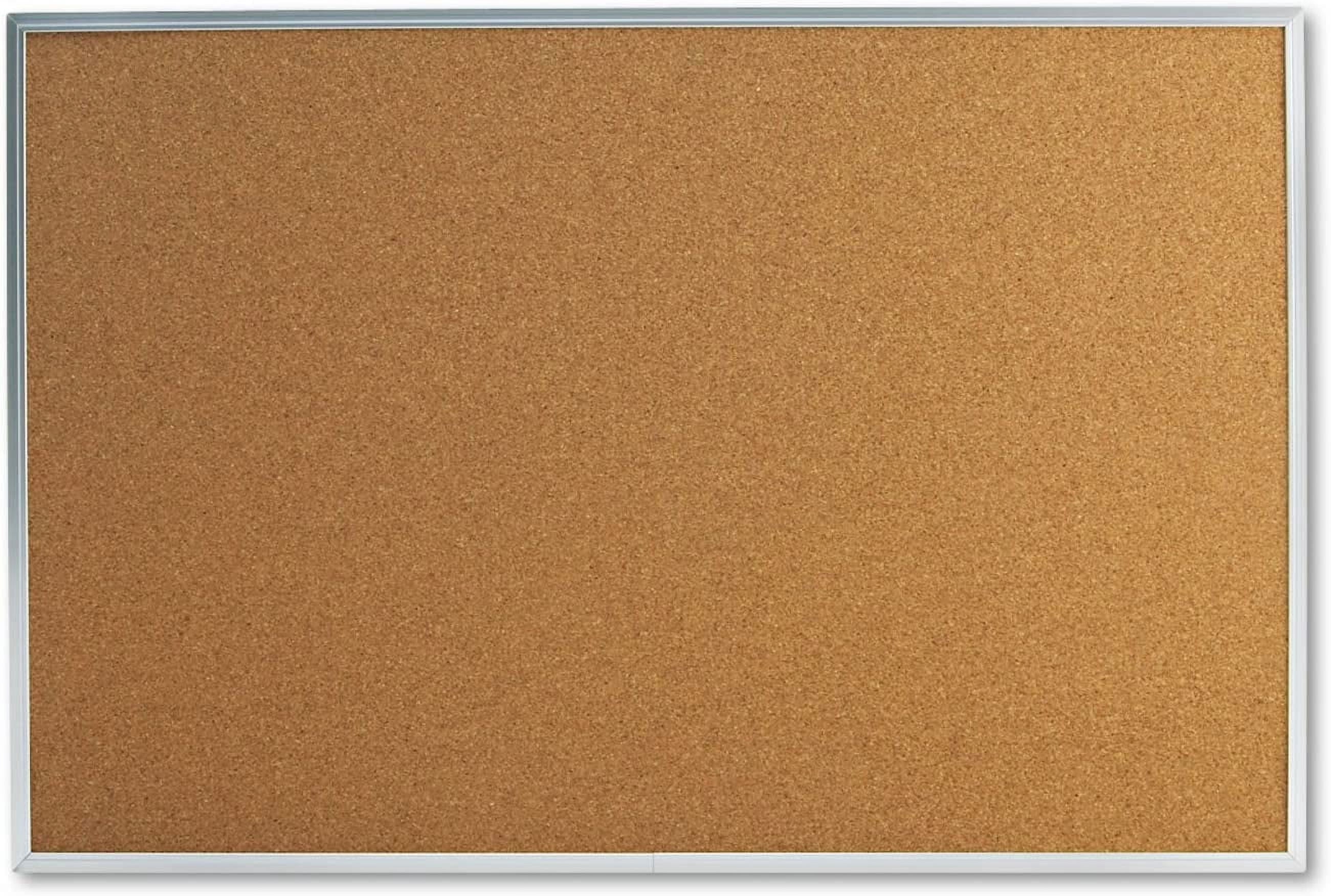 43613 Bulletin Board, Natural Cork, 36 x 24, -Finished Aluminum Frame ...