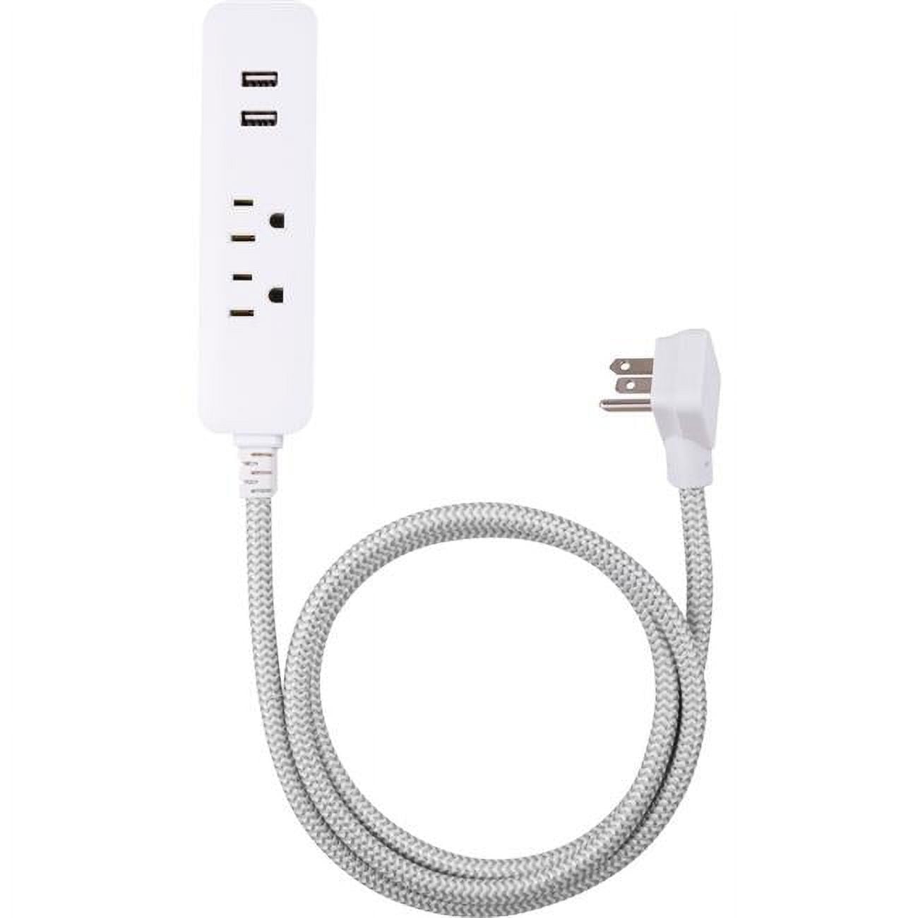 43678 4 Ft Coordinate 2 Outlet 2 Usb Charging Extension Cord