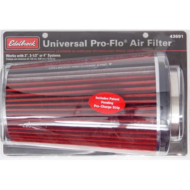 43691 10.5 in. Tall Pro-Flo Air Filter Cone, Red & Chrome - Walmart.com