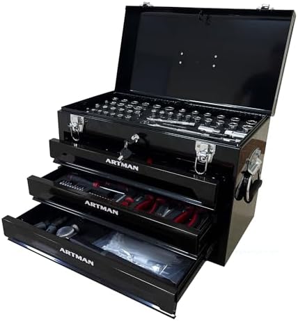 439-Piece Mechanics Tool Set, Household Tool kit with 3-Drawer Heavy ...