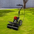 43CC 1.7HP Walk Behind Power Sweeper Broom 2-Stroke Gas Engine Sweeper ...
