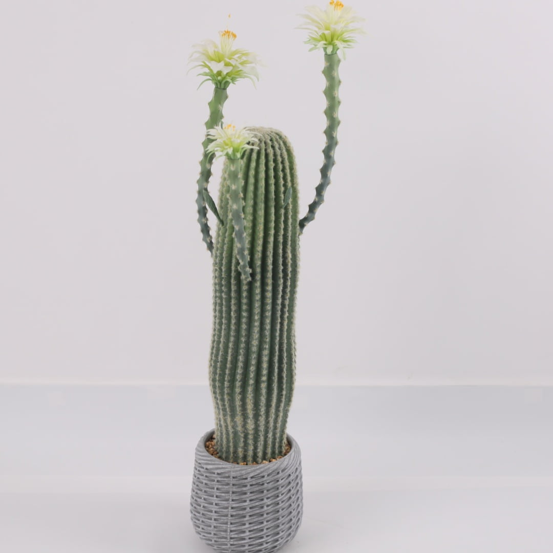 43Inch Artificial Cactus Plant, Faux Desert Cacti Potted Plant ...