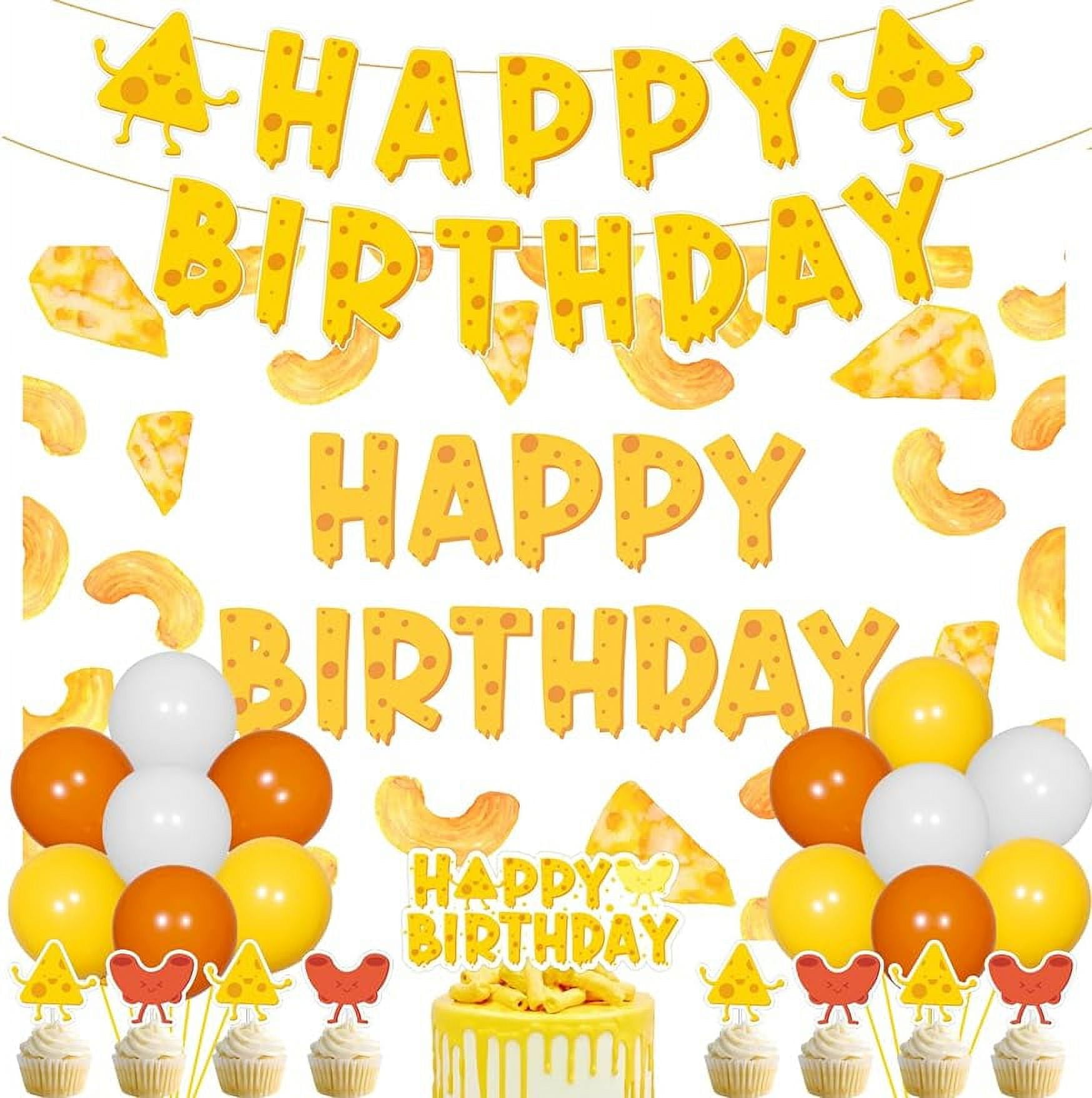 43Pcs Cheese Themed Birthday Party Decorations Sweet Cheesy Happy ...