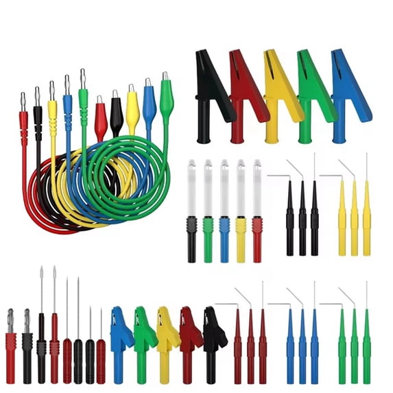 43Pcs Multimeter Test Lead Kit with 4MM Banana Plug, Alligator Clip ...