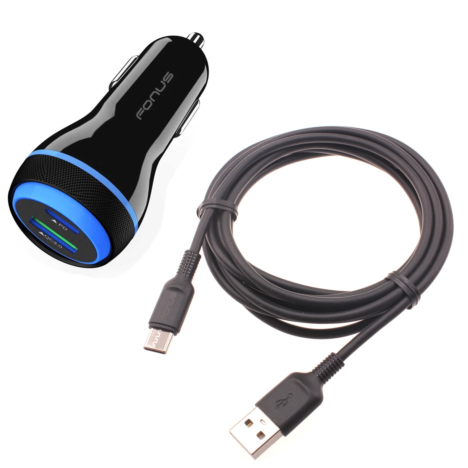 43W Quick Car Charger for Cricket Vision Plus/Innovate E 5G - 2-Port ...