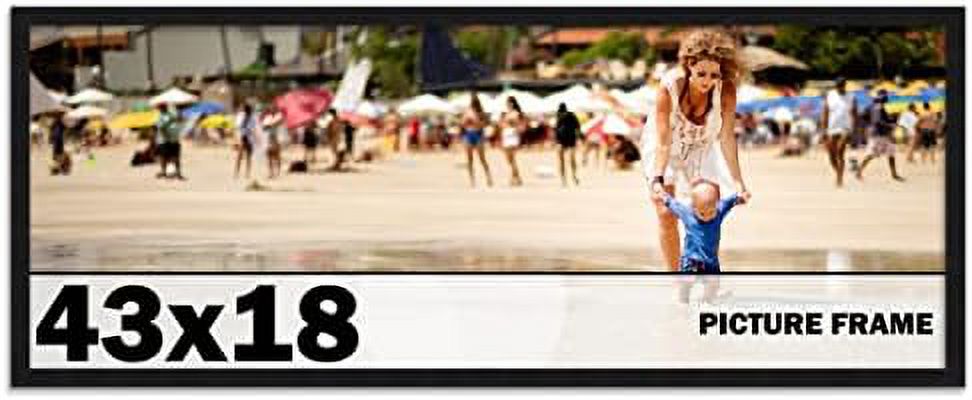 43X18 Frame Black Picture Frame - Complete Modern Photo Frame Includes ...