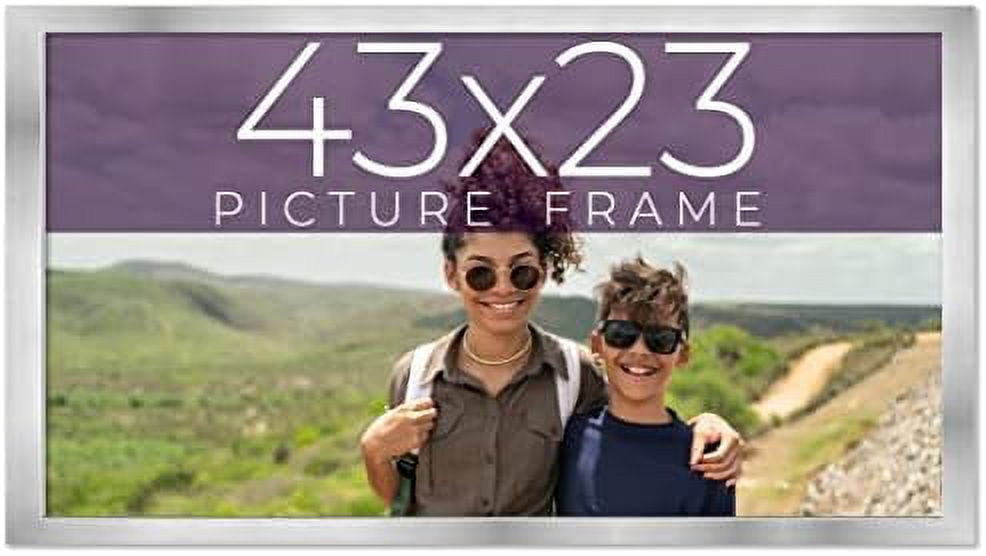43X23 Frame Silver Real Wood Picture Frame Width 0.75 Inches | Interior ...