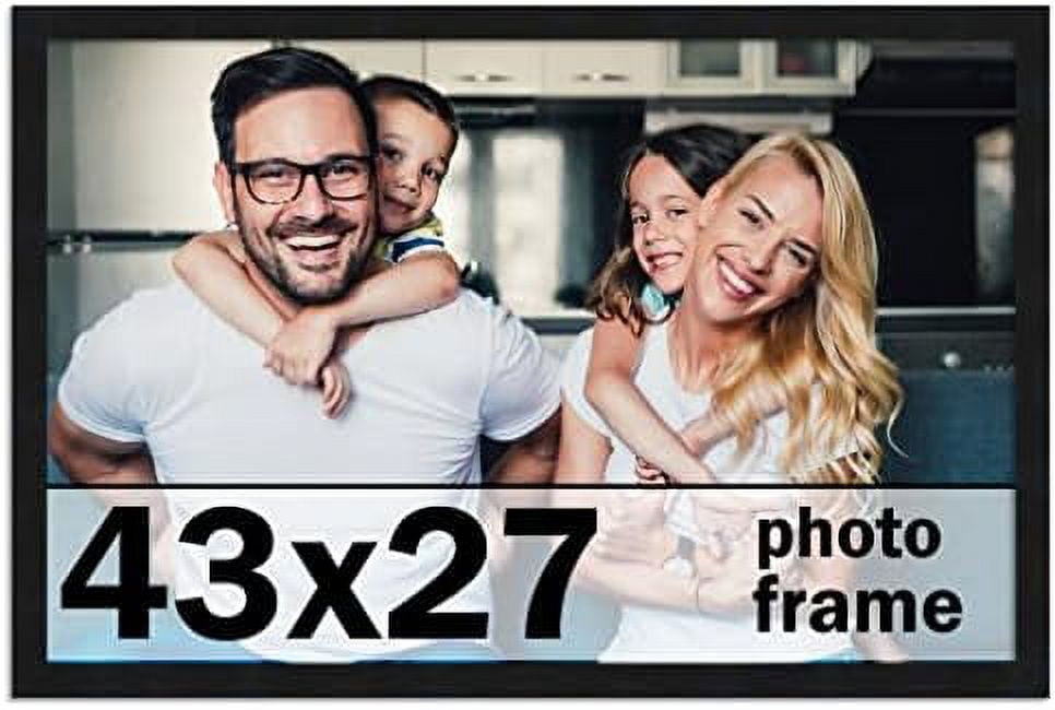 43X27 Frame Black Picture Frame - Complete Modern Photo Frame Includes ...