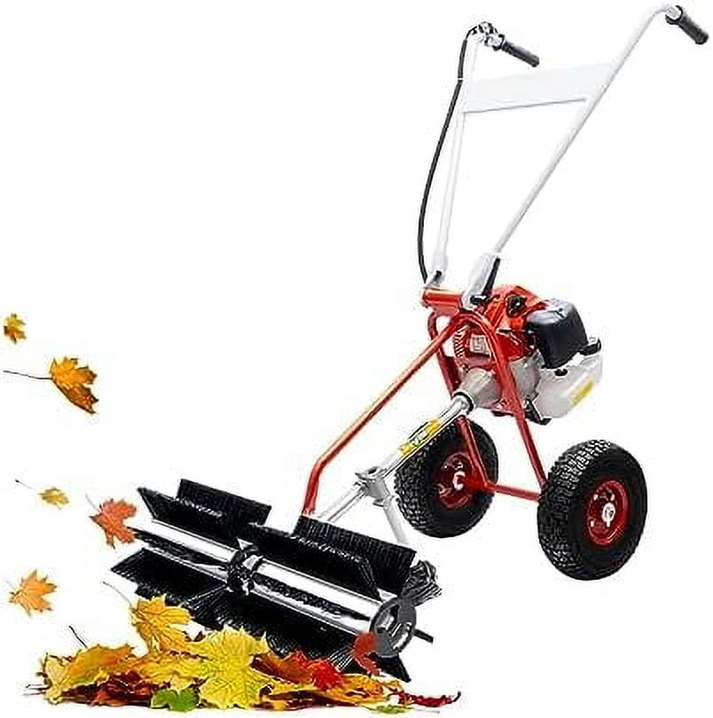 43cc 1.7HP Handheld Gas Power Broom Sweeper, 2-Stroke Gasoline Power ...