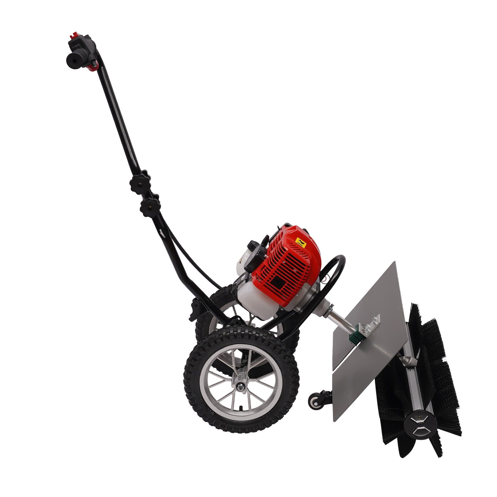 43cc 2 Stroke Gas Powered Brush Broom Handheld Driveway Turf Sweeper W ...