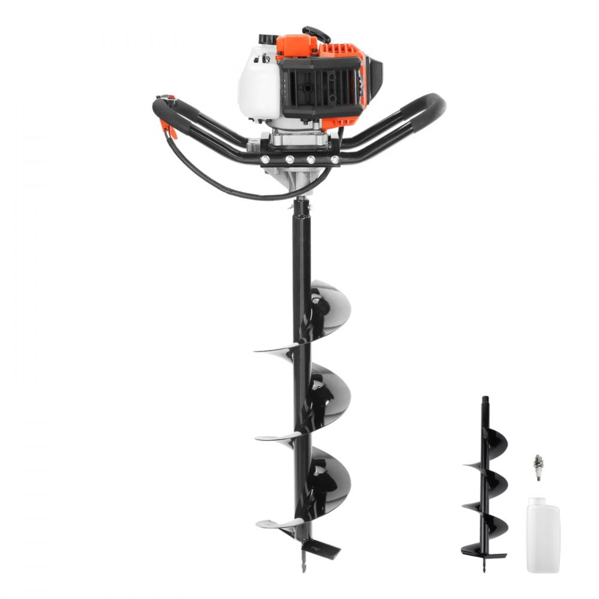 43cc Gas Powered Post Hole Digger with 8 Auger Bit, 1250W Earth Auger ...