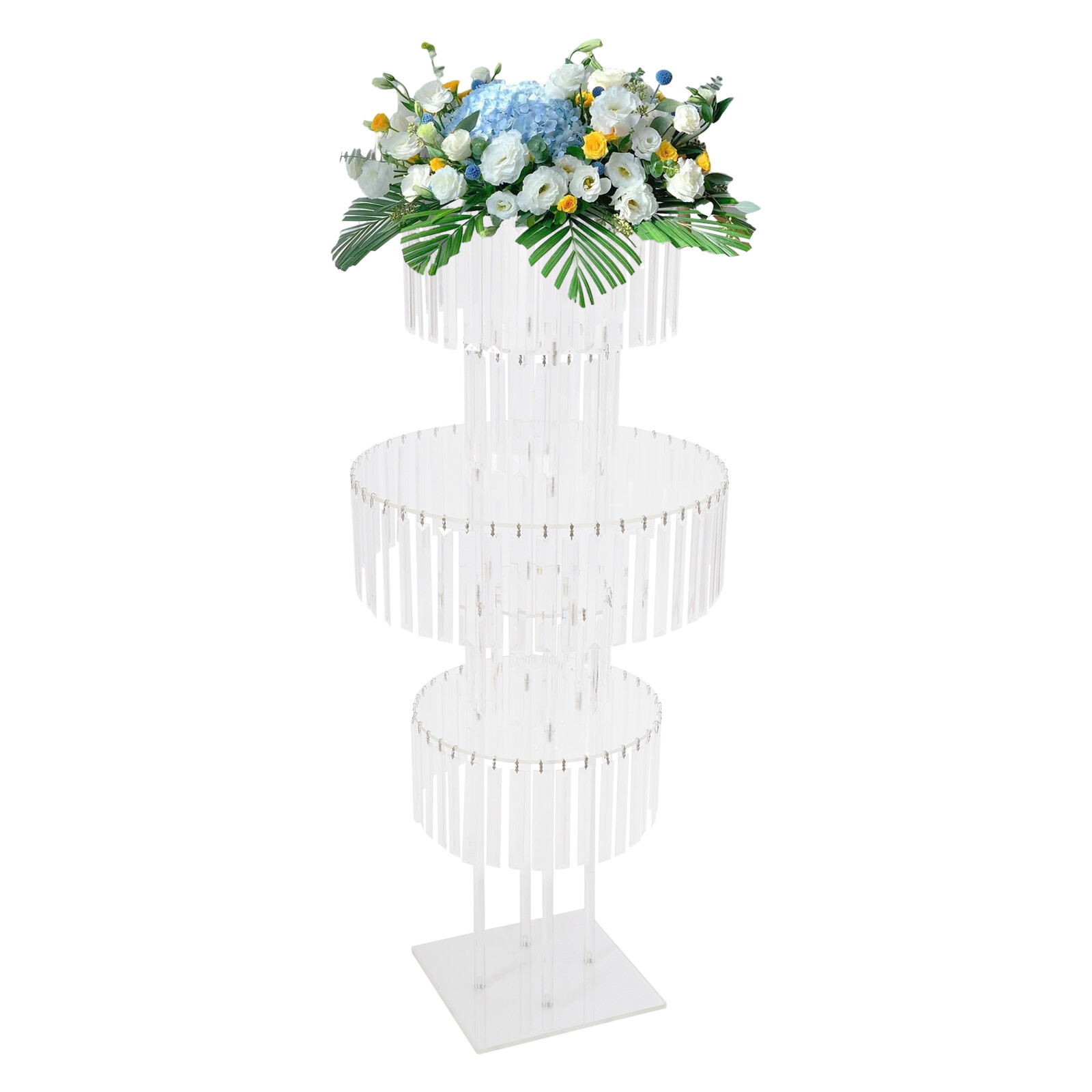 43in Acrylic Flower Vases Wedding Centerpieces,5-tier Acrylic Pedestal ...