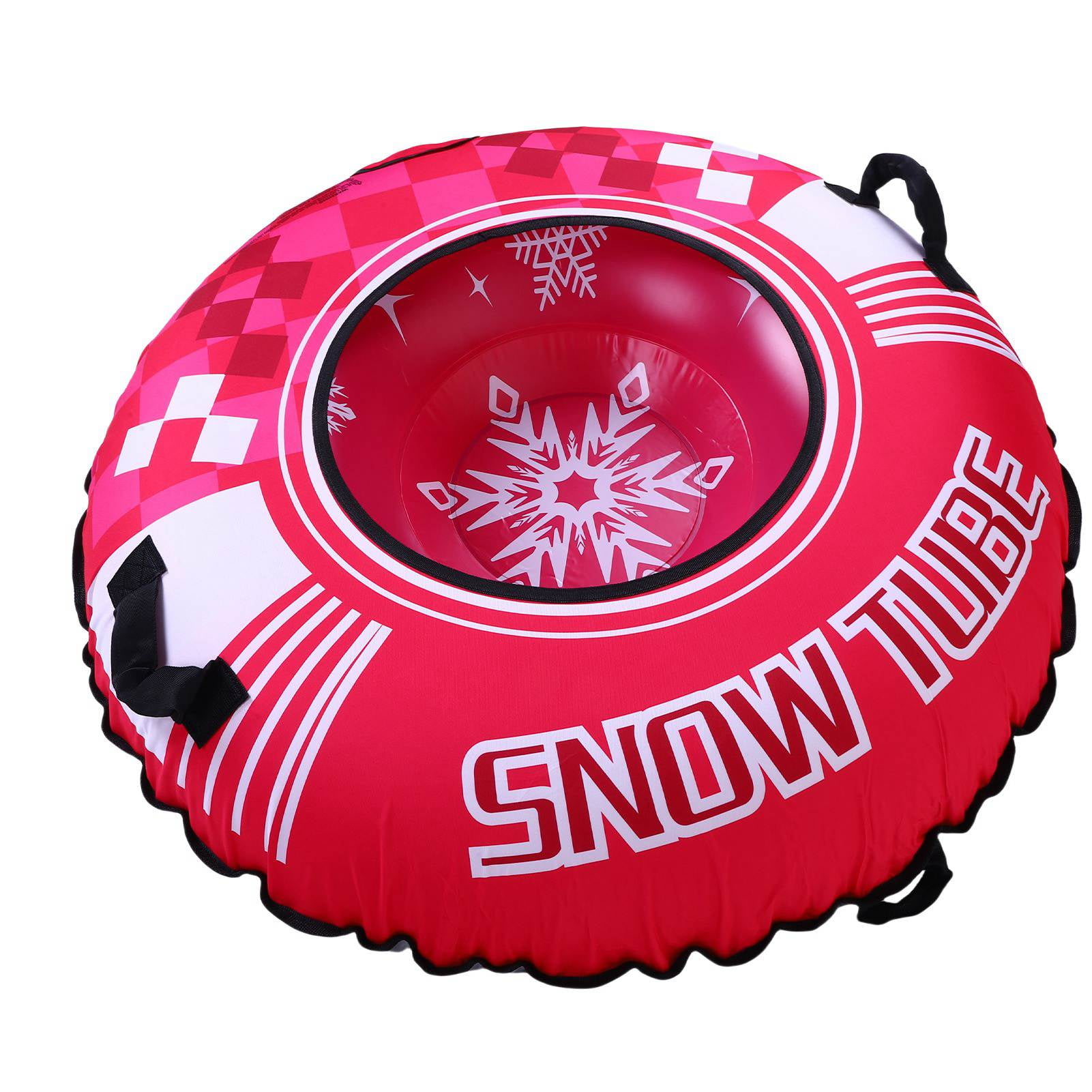 43inch Snow Tube Rose Red Cold Proof Thickened PVC Inflatable Snow Sled ...
