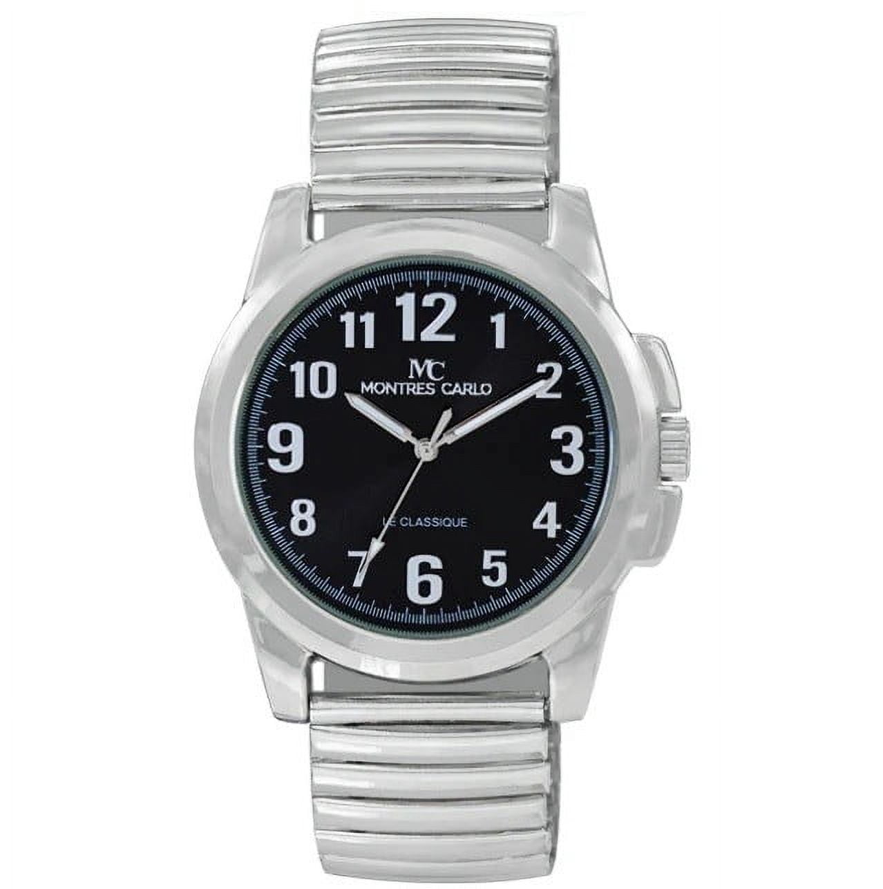 43mm Montres Carlo Men's Analog Metal Flex Band Luxury Sport Fashion ...