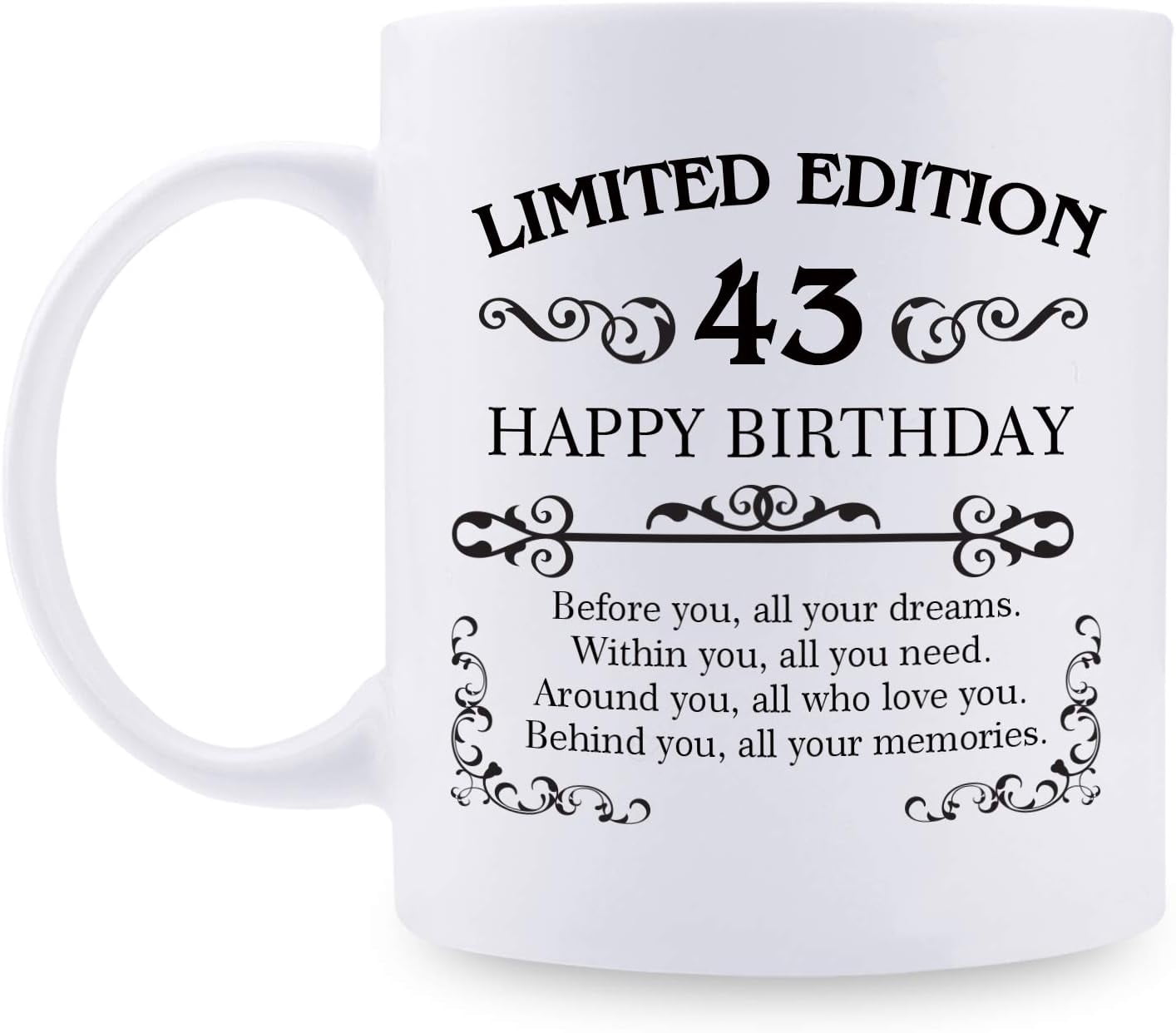 43rd Birthday Gifts for Women Men - 11 oz Coffee Mug - 43 Year Old ...