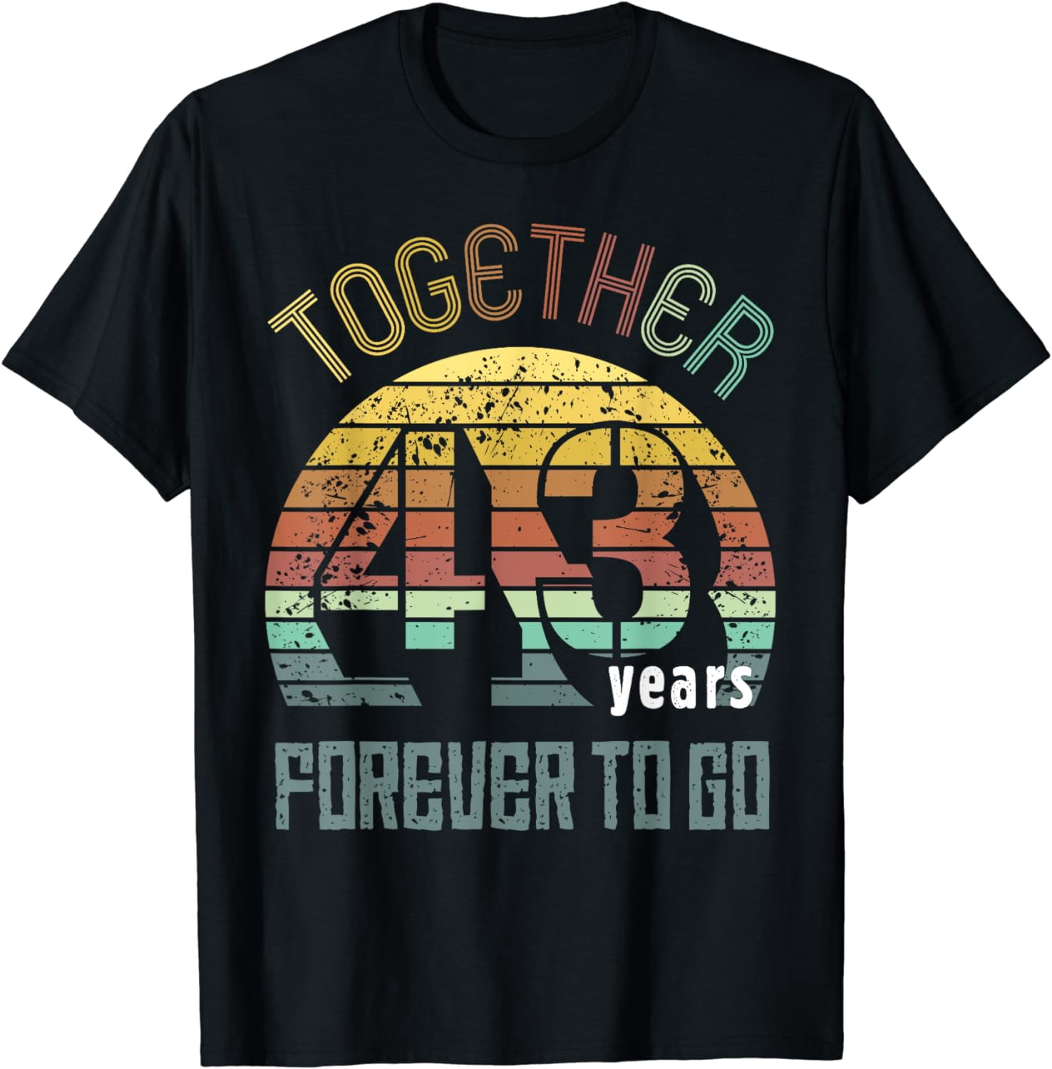 43rd Years Wedding Anniversary Gifts For Couples Matching 43 T-Shirt ...