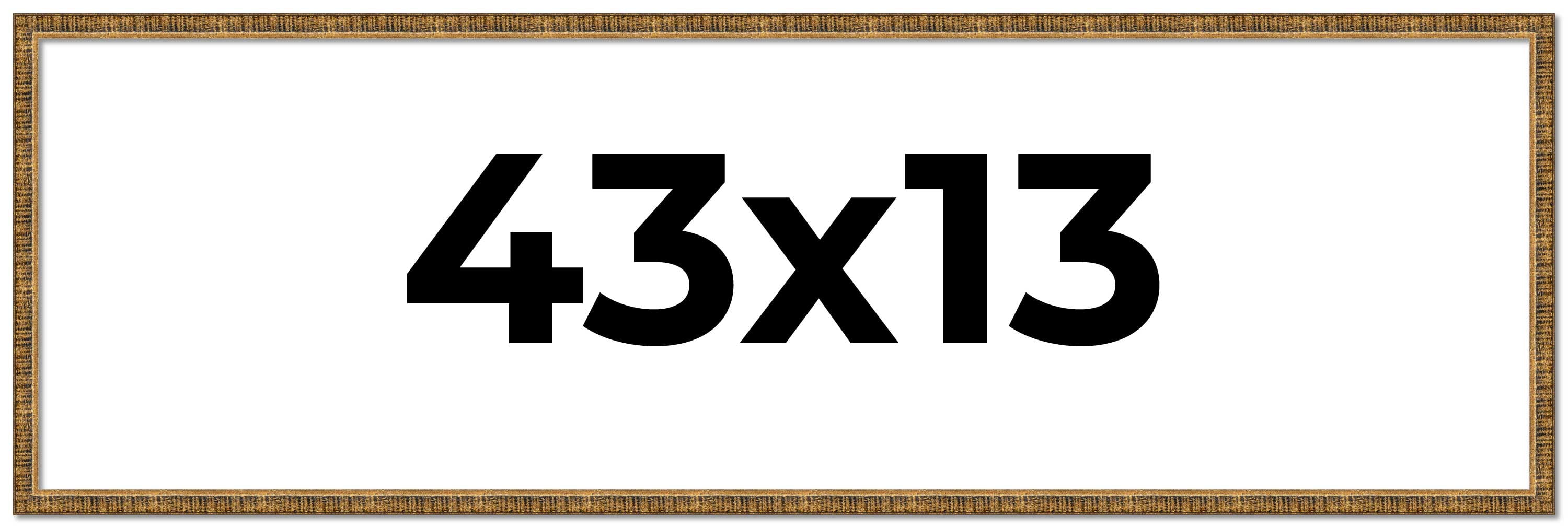 43x13 Frame Gold Kingsley Distressed Solid Wood Picture Frame Width 0. ...