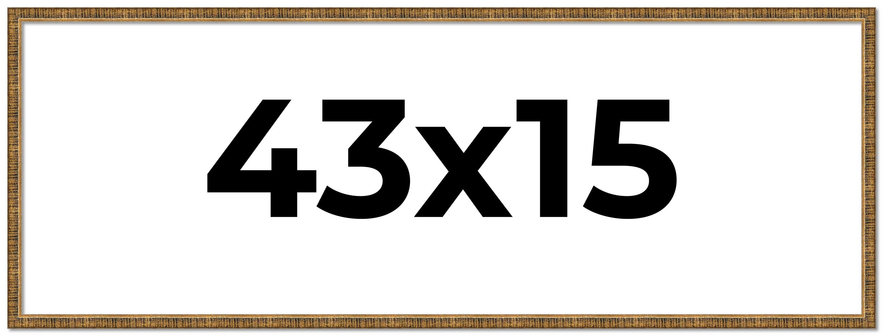 43x15 Frame Gold Solid Wood Picture Frame - Complete Modern Photo Frame ...