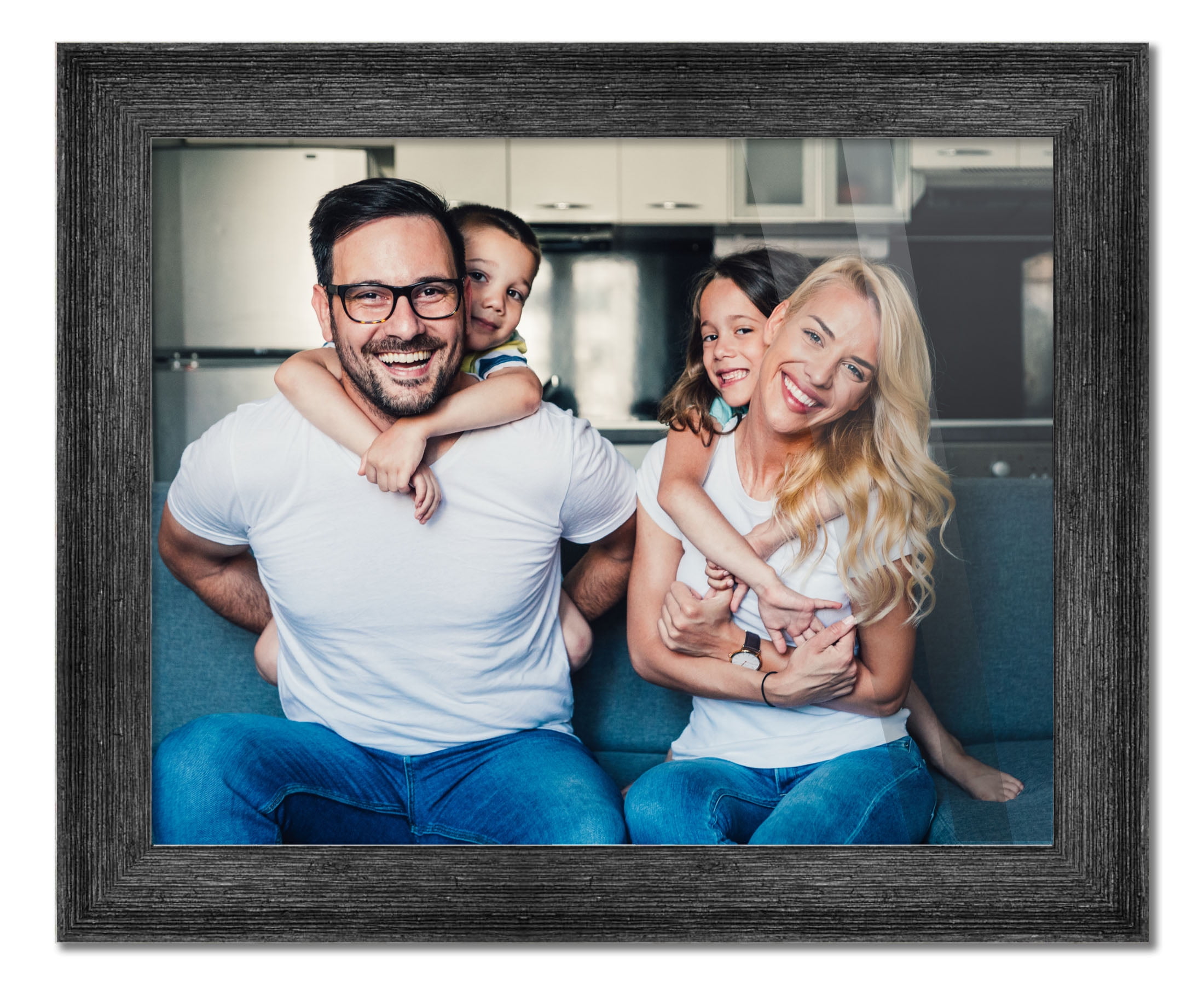 43x23 Frame Black Rustic Barnwood Solid Wood Picture Frame | 1.5 Inch ...