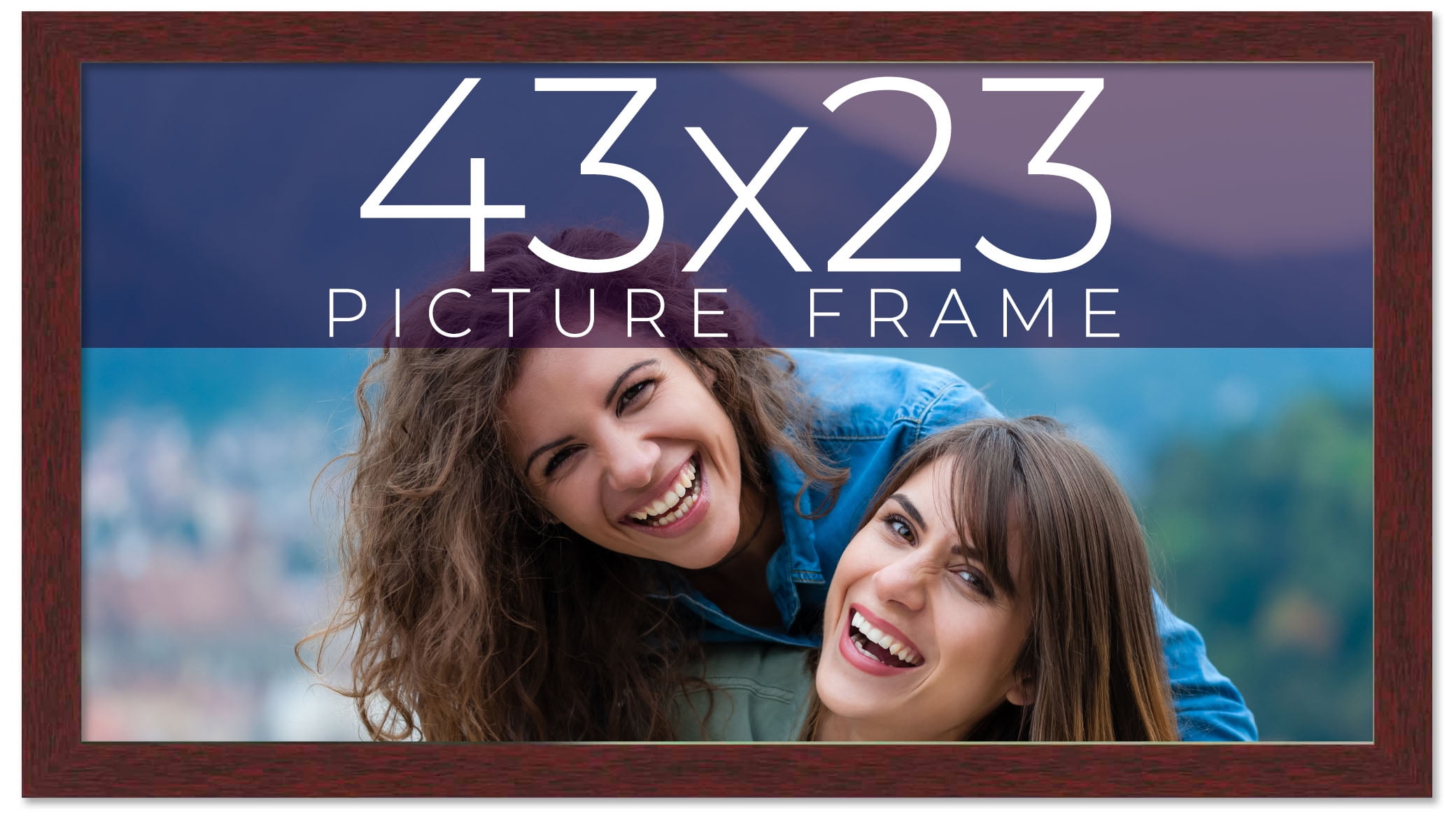 43x23 Frame Brown Solid Wood Picture Frame Width 0.75 Inches | Interior ...