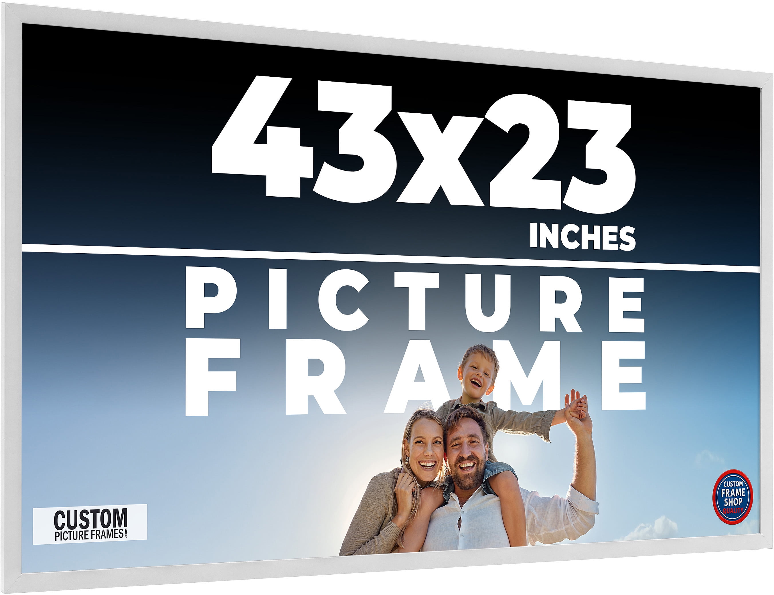 43x23 Frame White Real Wood Picture Frame Width 0.75 inches | Interior ...