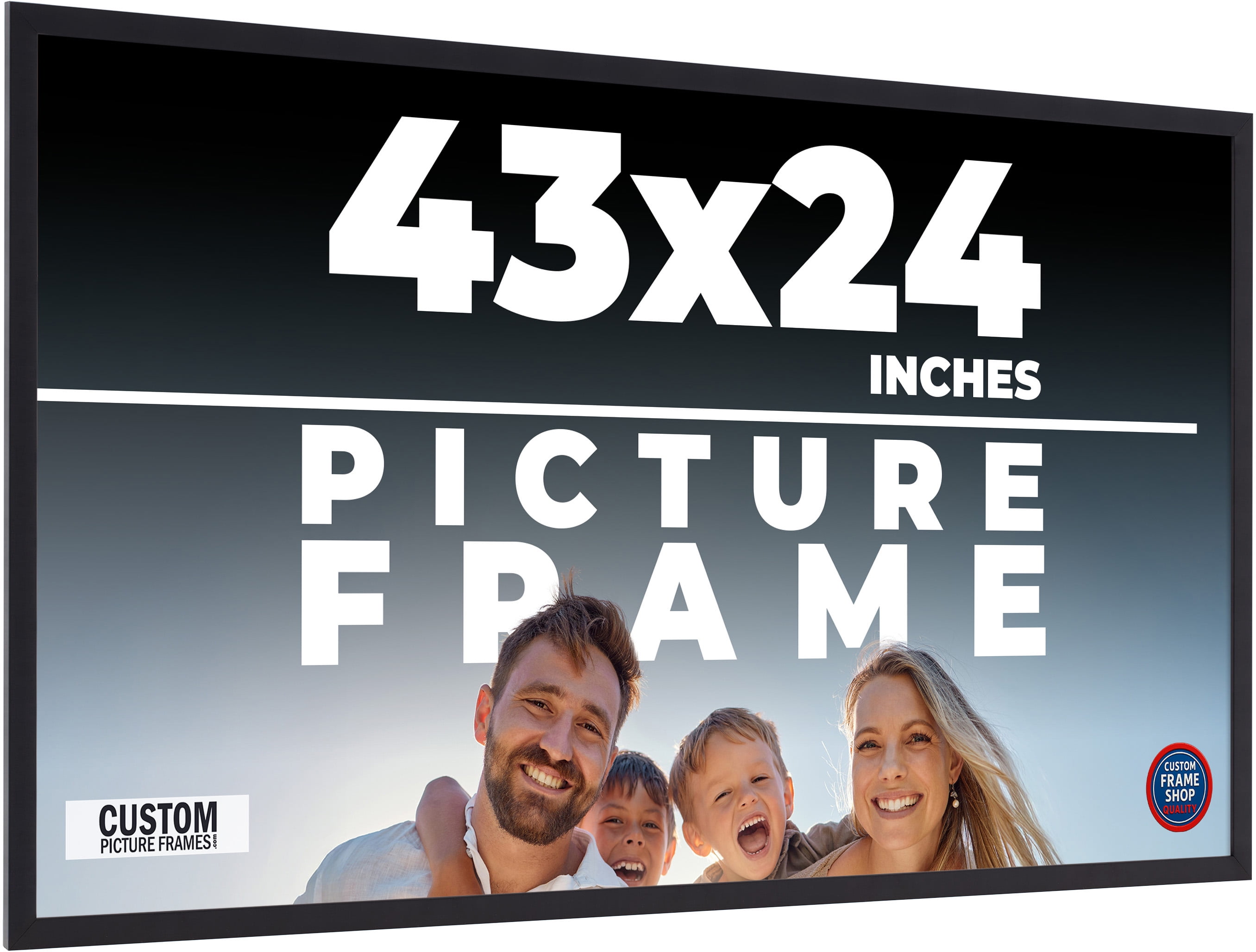43x24 Frame Black Real Wood Picture Frame Width 0.75 inches | Interior ...