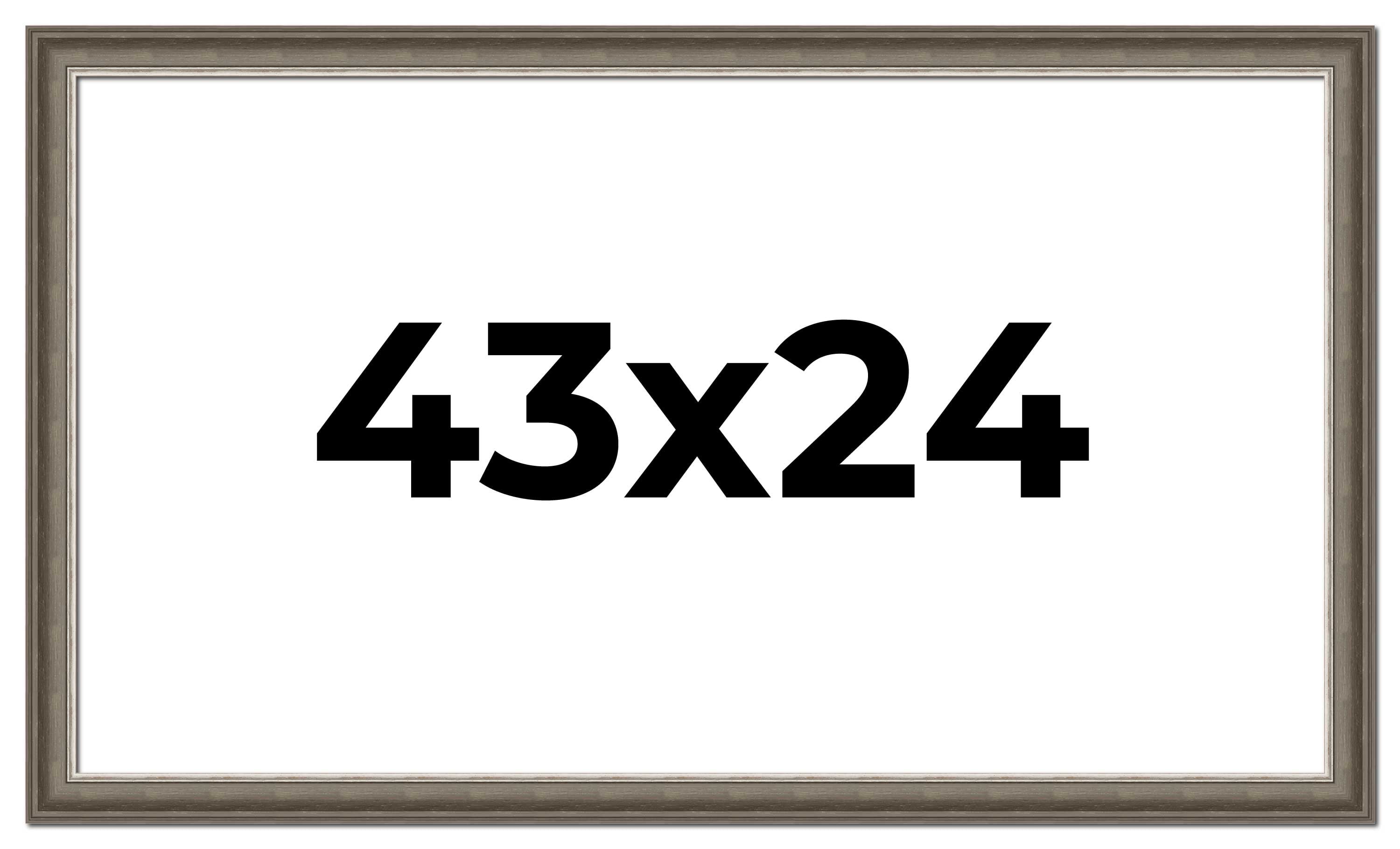 43x24 Frame Brown Solid Wood Picture Frame | 1.75 Inch Moulding Width ...