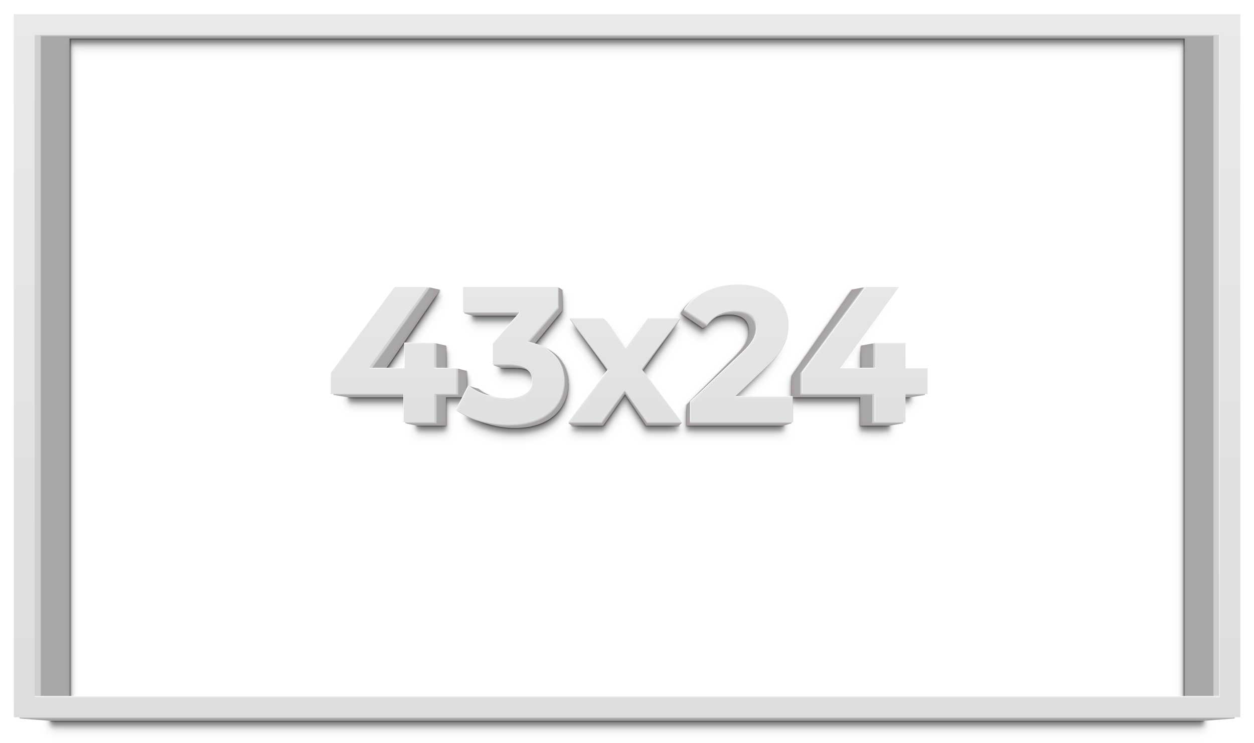 43x24 Shadow Box Frame White | 2 Inches Deep Real Wood Contemporary ...