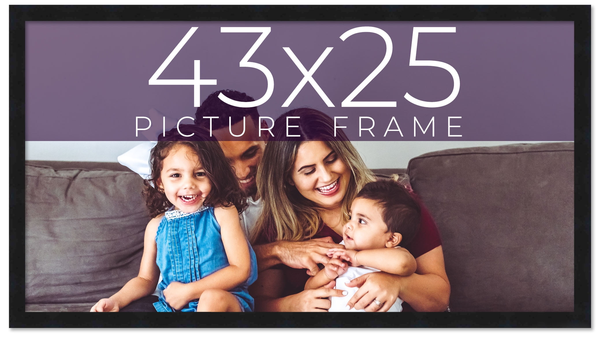 43x25 Frame Black Real Wood Picture Frame Width 0.75 inches | Interior ...