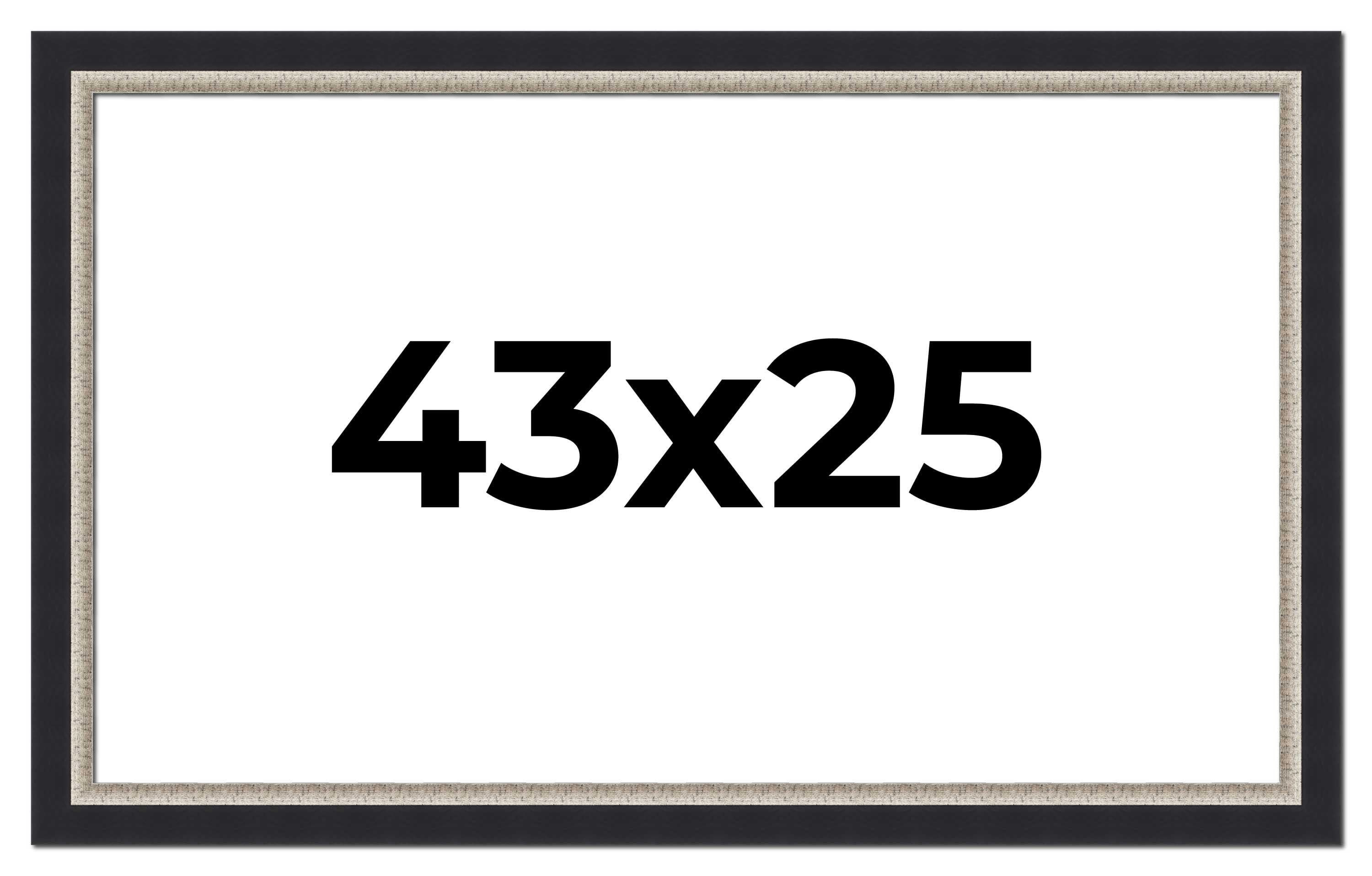 43x25 Frame Black Real Wood Picture Frame Width 2.25 Inches | Interior ...