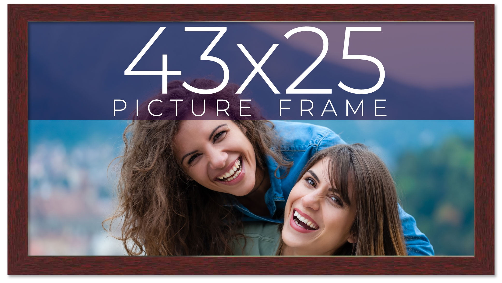 43x25 Frame Brown Solid Wood Picture Frame Width 0.75 Inches | Interior ...