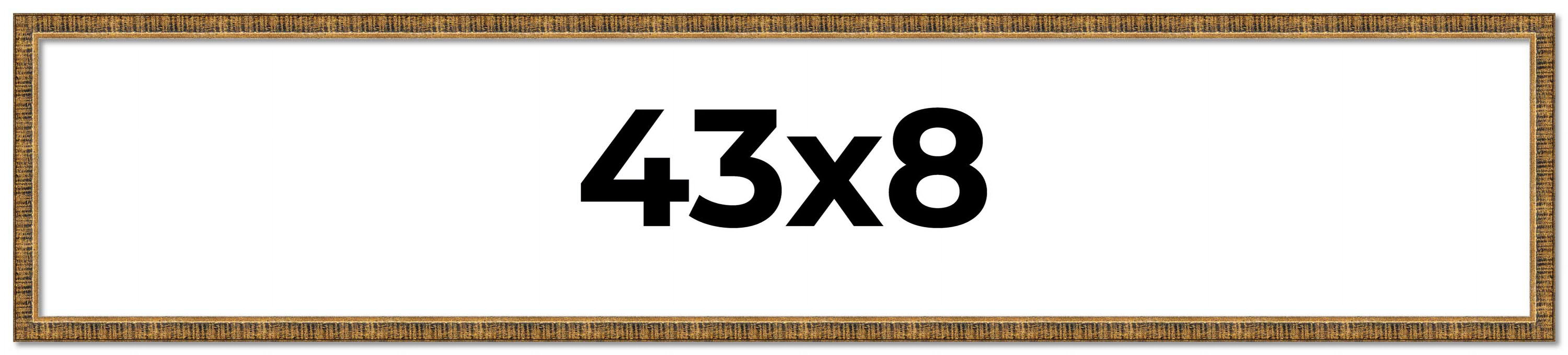 43x8 Frame Gold Kingsley Distressed Solid Wood Picture Frame Width 0.75 ...