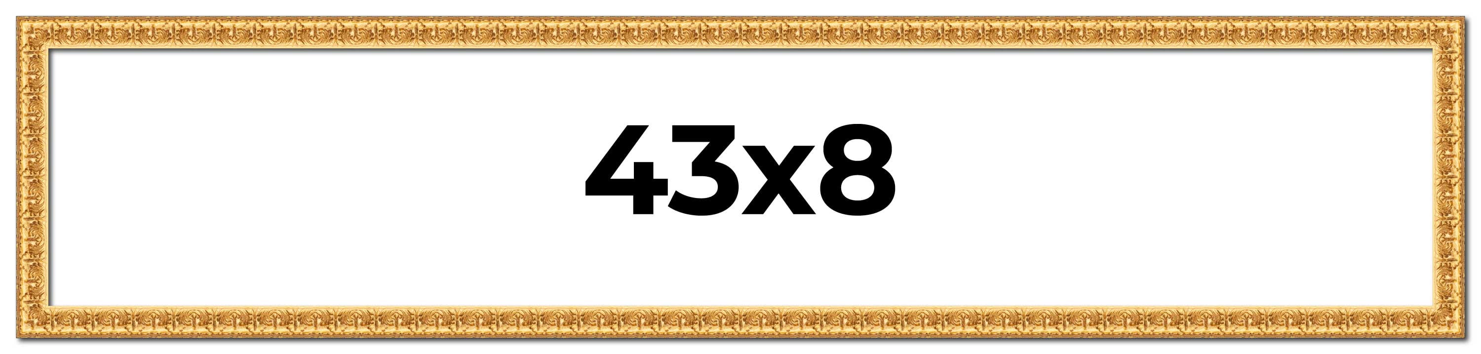43x8 Frame Gold Real Wood Picture Frame Width 1 inches | Interior Frame ...