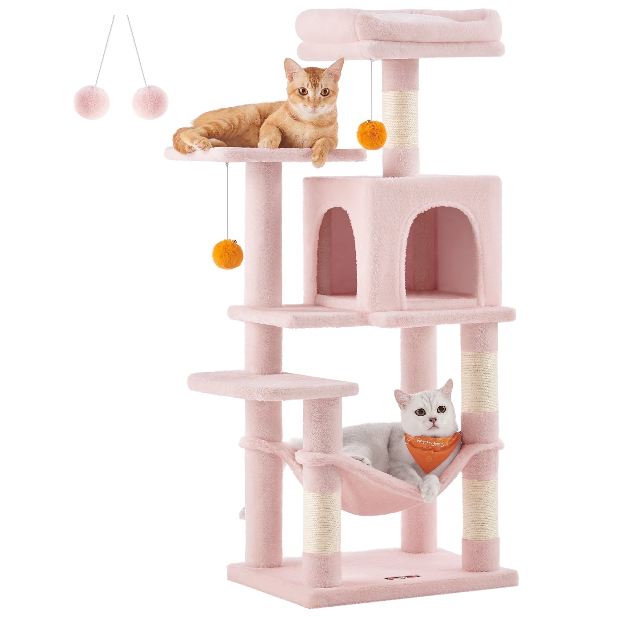 44.1'' Cat Tree Tower for Indoor Cats ,Multi-Level Cat Condo Cat ...