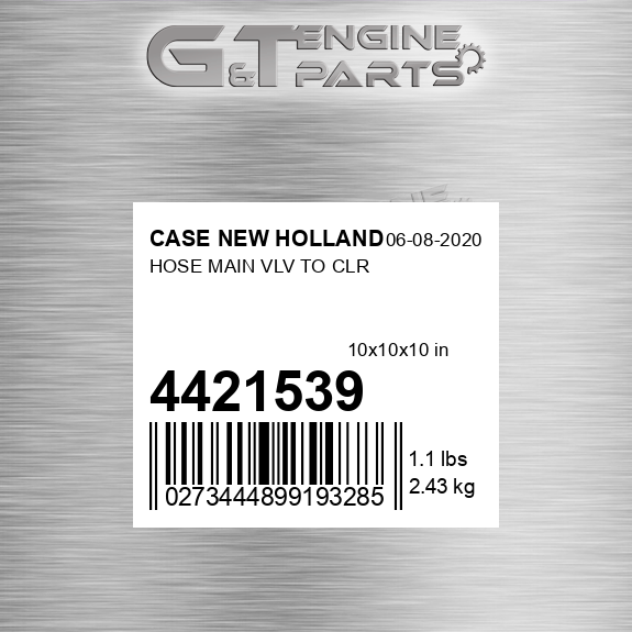 44.21539 HOSE MAIN VLV TO CLR fits CASE NEW HOLLAND (New OEM) - Walmart.com