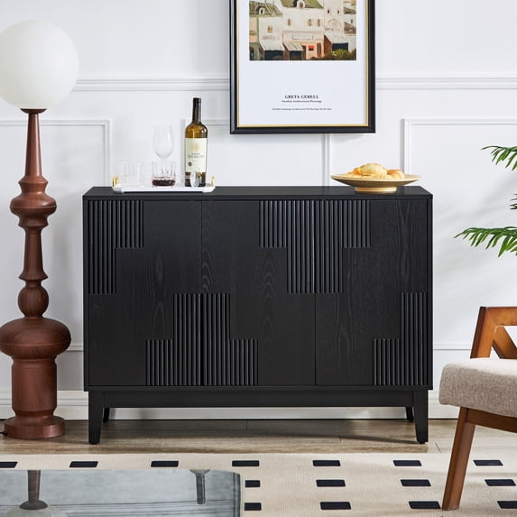 44.3'' Mid Century Modern Buffet Cabinet with Storage, Farmhouse ...