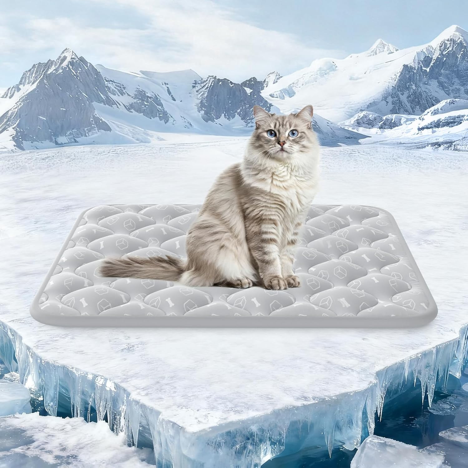 44"×32" Thick Durable Dog Cooling Mat, Ocean Blue, Arc-Chill Color ...