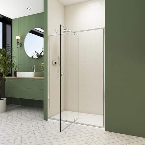 44-48" W x 71" H Piovt Swing Glass Shower Door,Pivot Frame Sliding Shower Door with 1/4"(6mm ...
