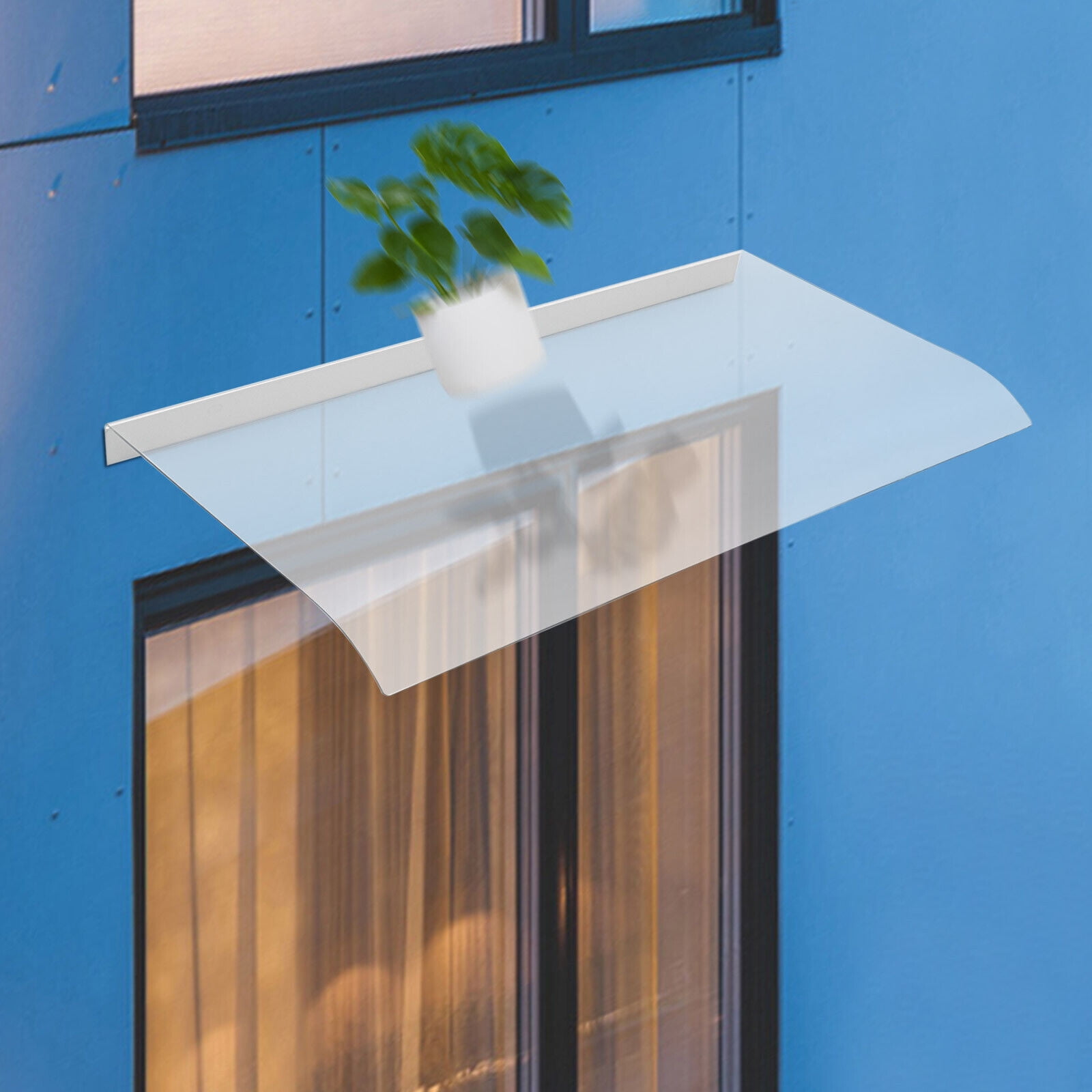 44.5*100 cm Awning Canopy, Clear Rain Shelter, Window Awning Door ...