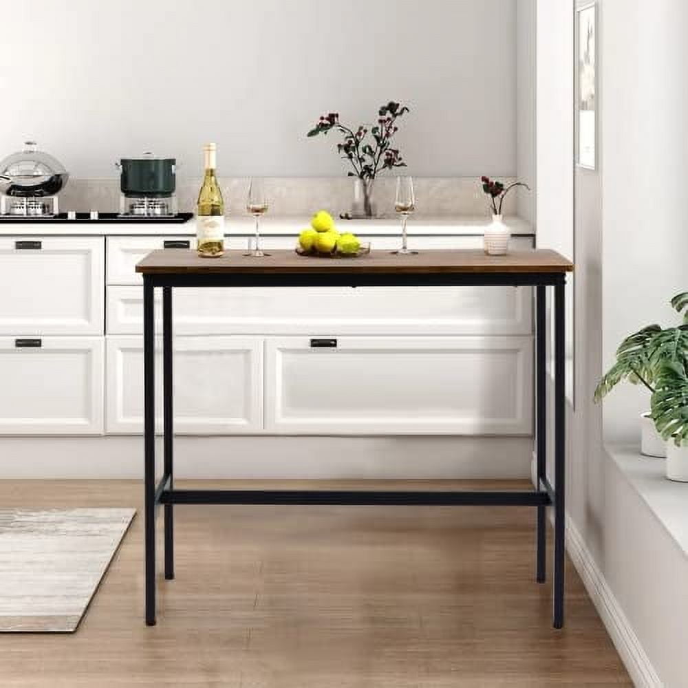 44.5" Bar Table With Adjustable Feet Floor Protector - Narrow ...