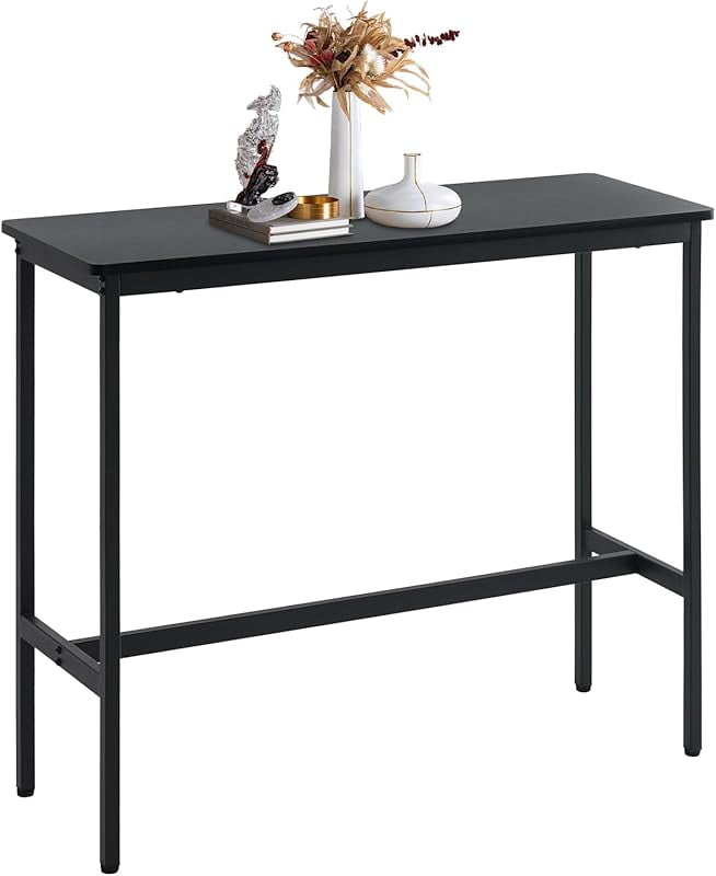 44.5" Bar Table,Pub Table with Adjustable Feet Floor Protector, Narrow ...