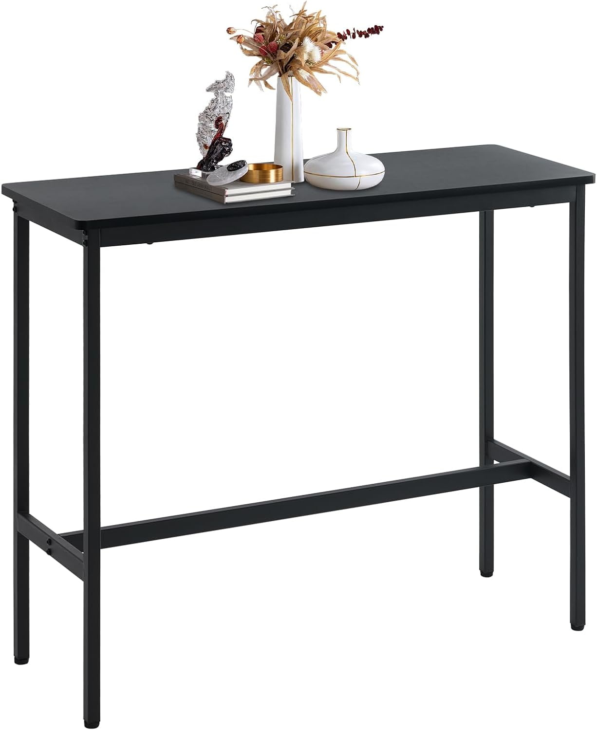 44.5" Bar Table,Pub Table with Adjustable Feet Floor Protector, Narrow ...