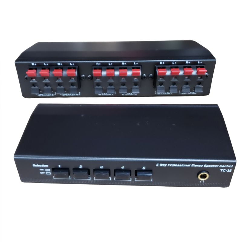 44-505 - SPEAKER SELECTOR SWITCH BOX 5WAY PUSH 50w RMS PER CHANNEL ...