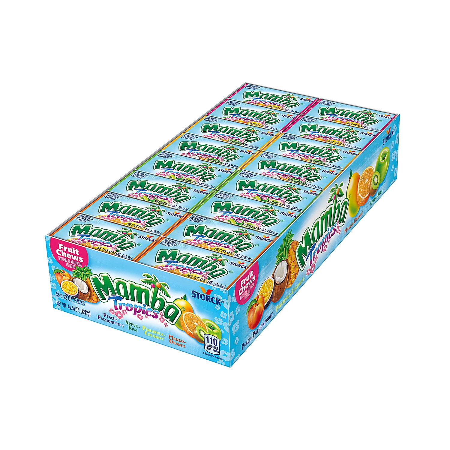 44.64 oz. Mamba Tropics Fruit Chews Changemaker Box - 48 piece ...