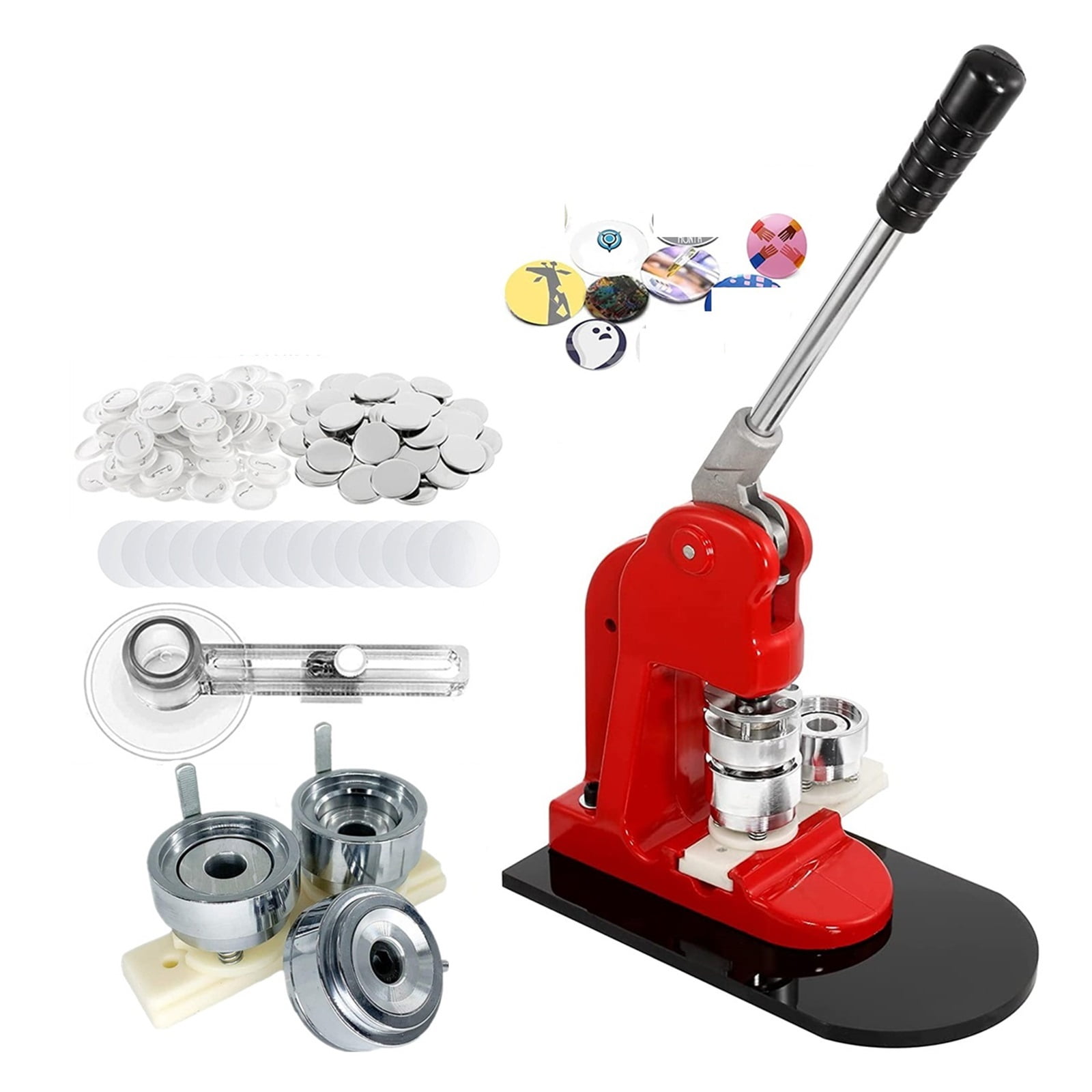 44-75MM Badge Pin Button Maker Machine With 100Pcs Button Parts, Badge ...