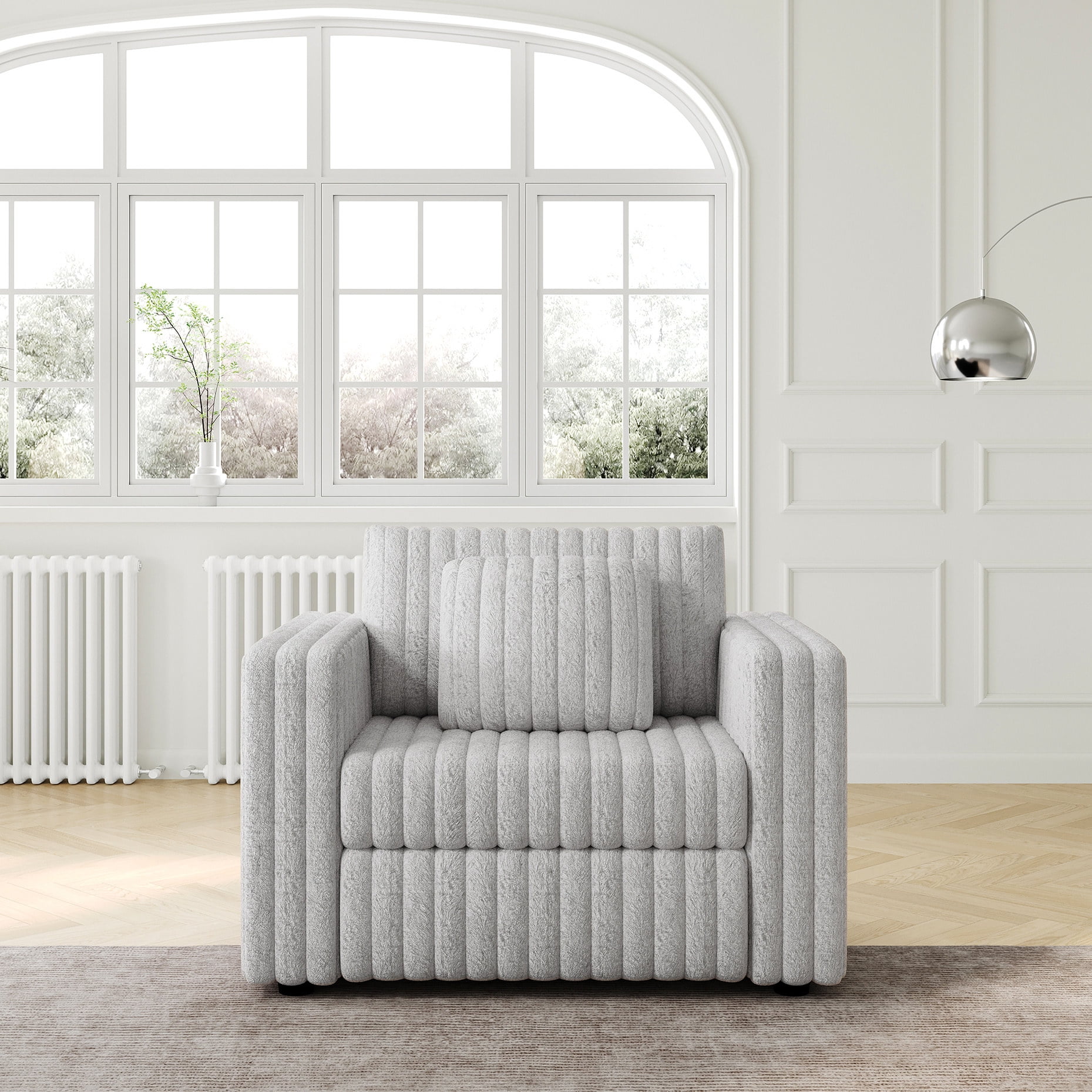 44.9-inch Contemporary Single Sofa with Modular Function for Bedroom ...