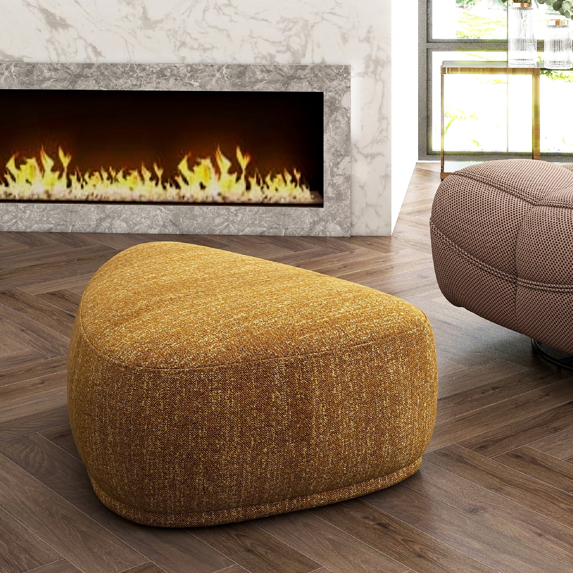 44" Cocktail In Mustard Yellow . Inner Seating Webbing For A Cozy Rest ...