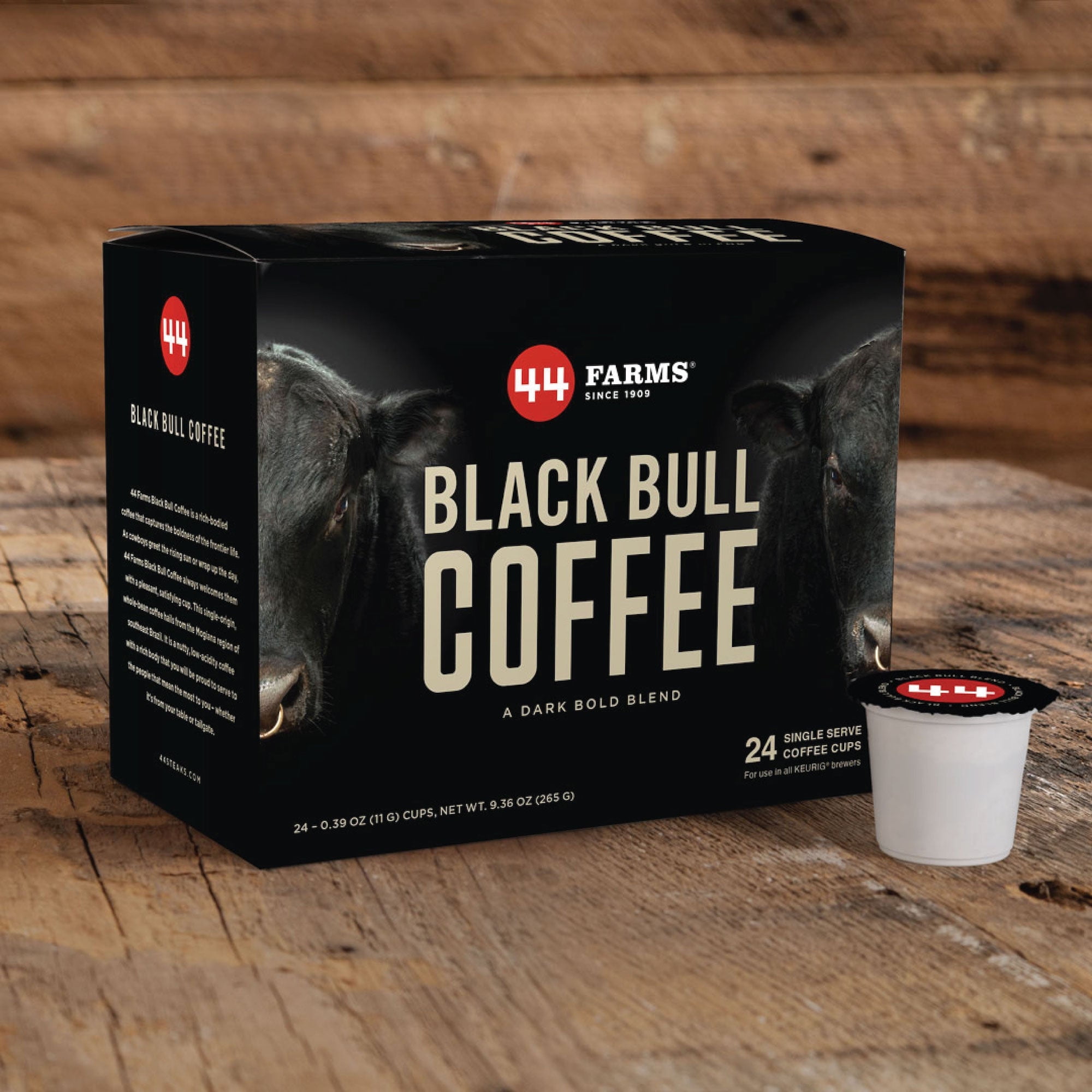44 Farms Black Bull Blend Coffee K-Cups 24 Count - Walmart.com