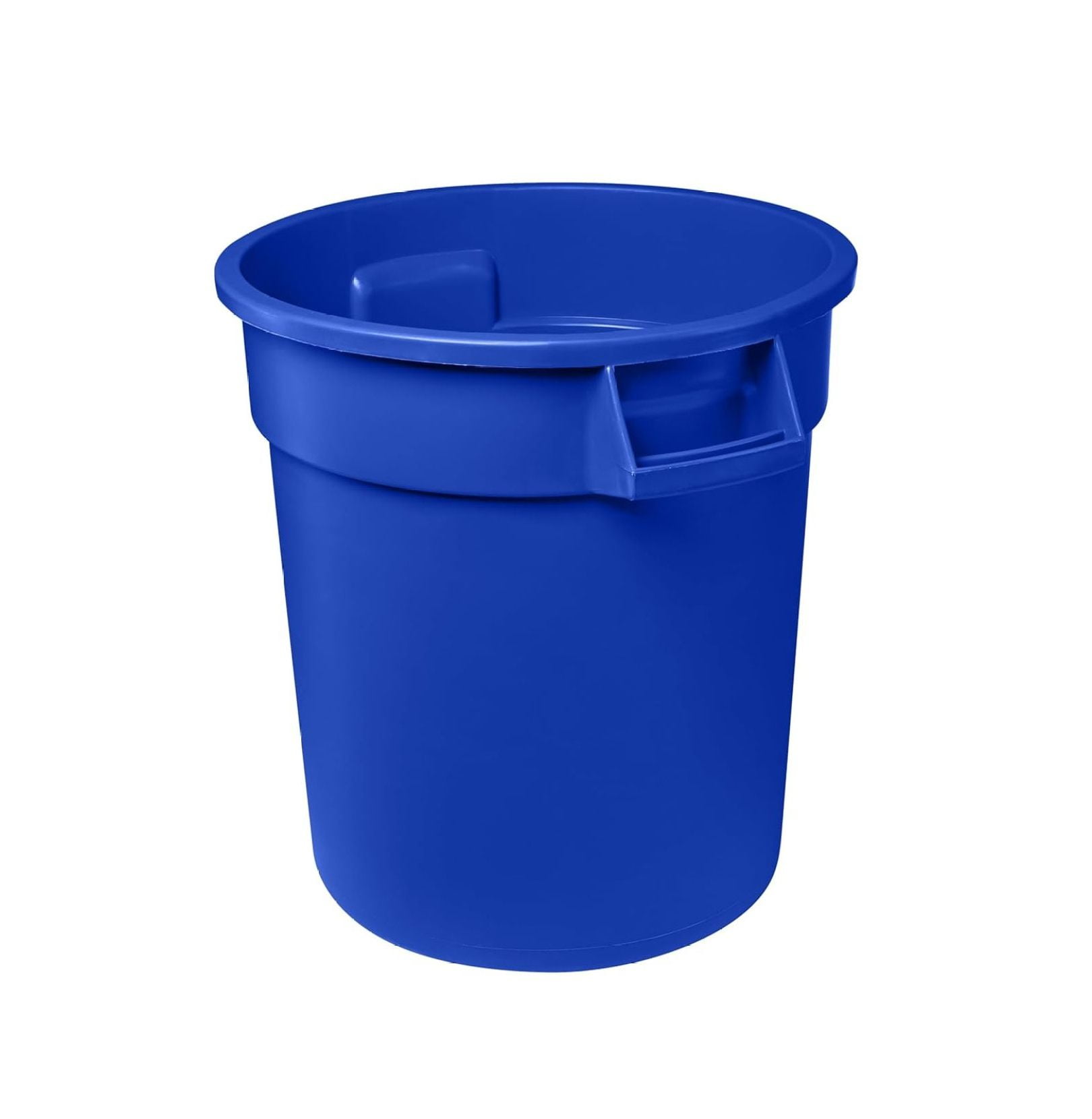 44 Gallon Blue Round Feed and Seed Storage Container, Heavy-Duty ...