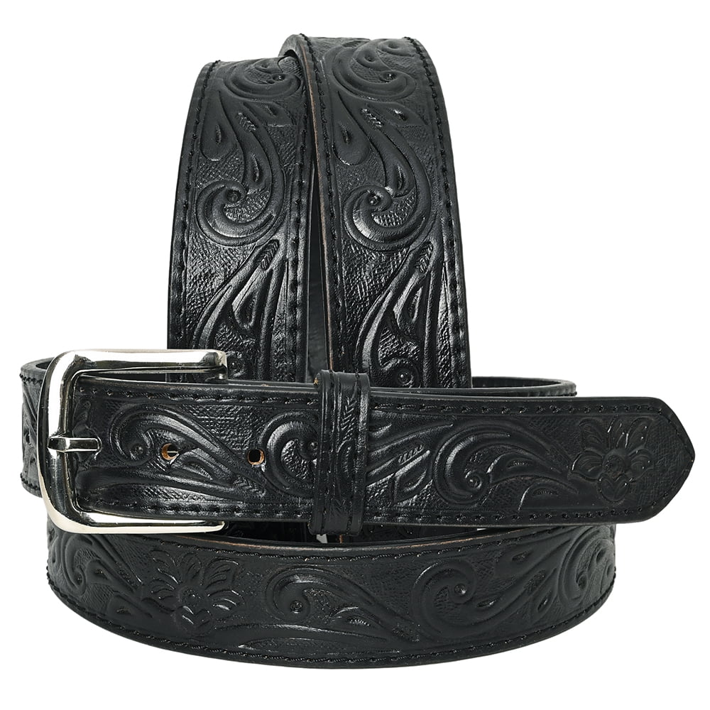 HILASON Western Genuine Leather Belt for Men Women Cowboy Cowgirl ...